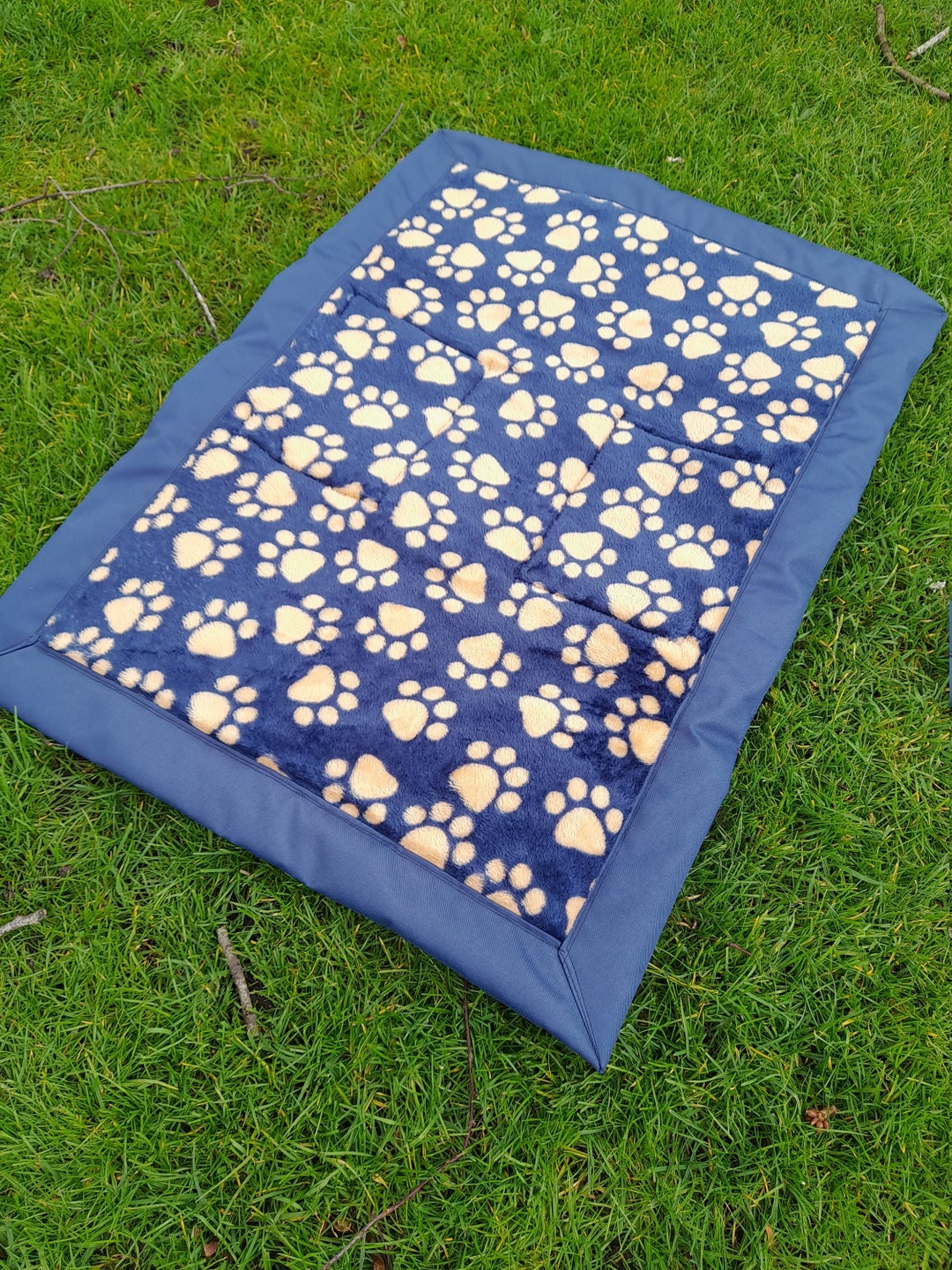 Folding Travel and Training Bed for Dogs - Navy and Paws - Etsy
