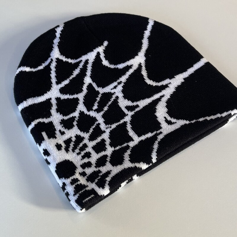 Spider Web Beanie Hat - Etsy