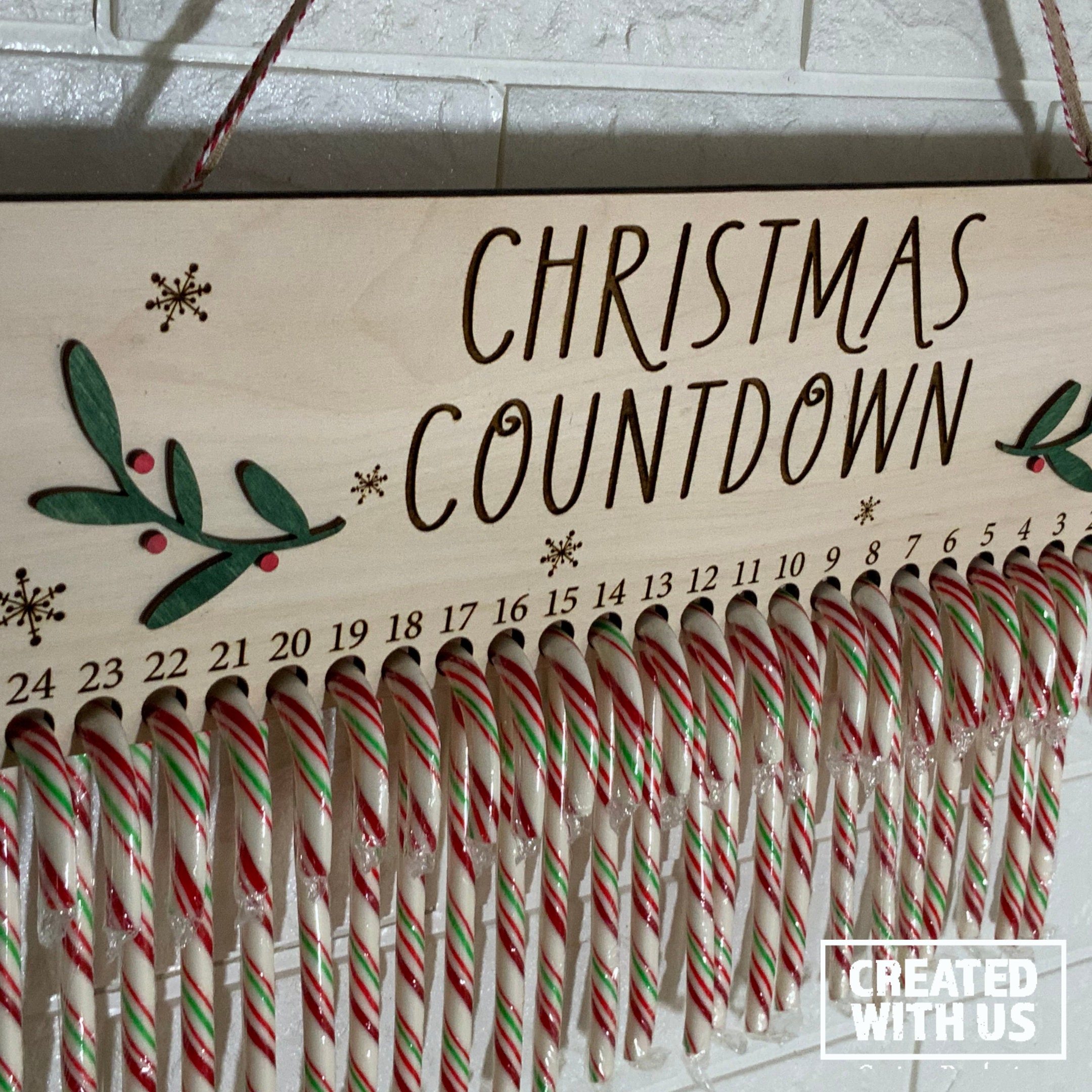 Christmas Countdown Candy Cane Holder / Personalized Sign - Etsy Canada