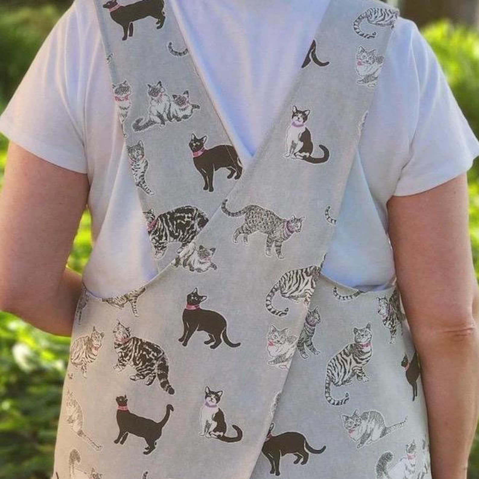 Cats Cross Back Slip-on Apron - Etsy