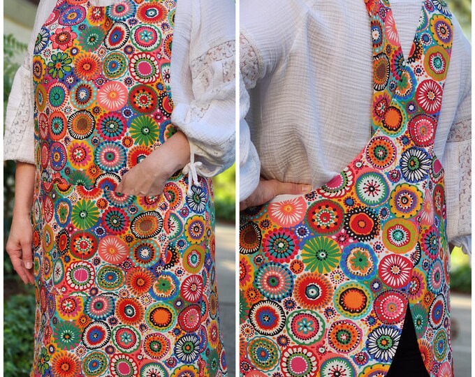 Simplicity 5201 Misses' Apron Daisy Kingdom Smock Style Retro With ...