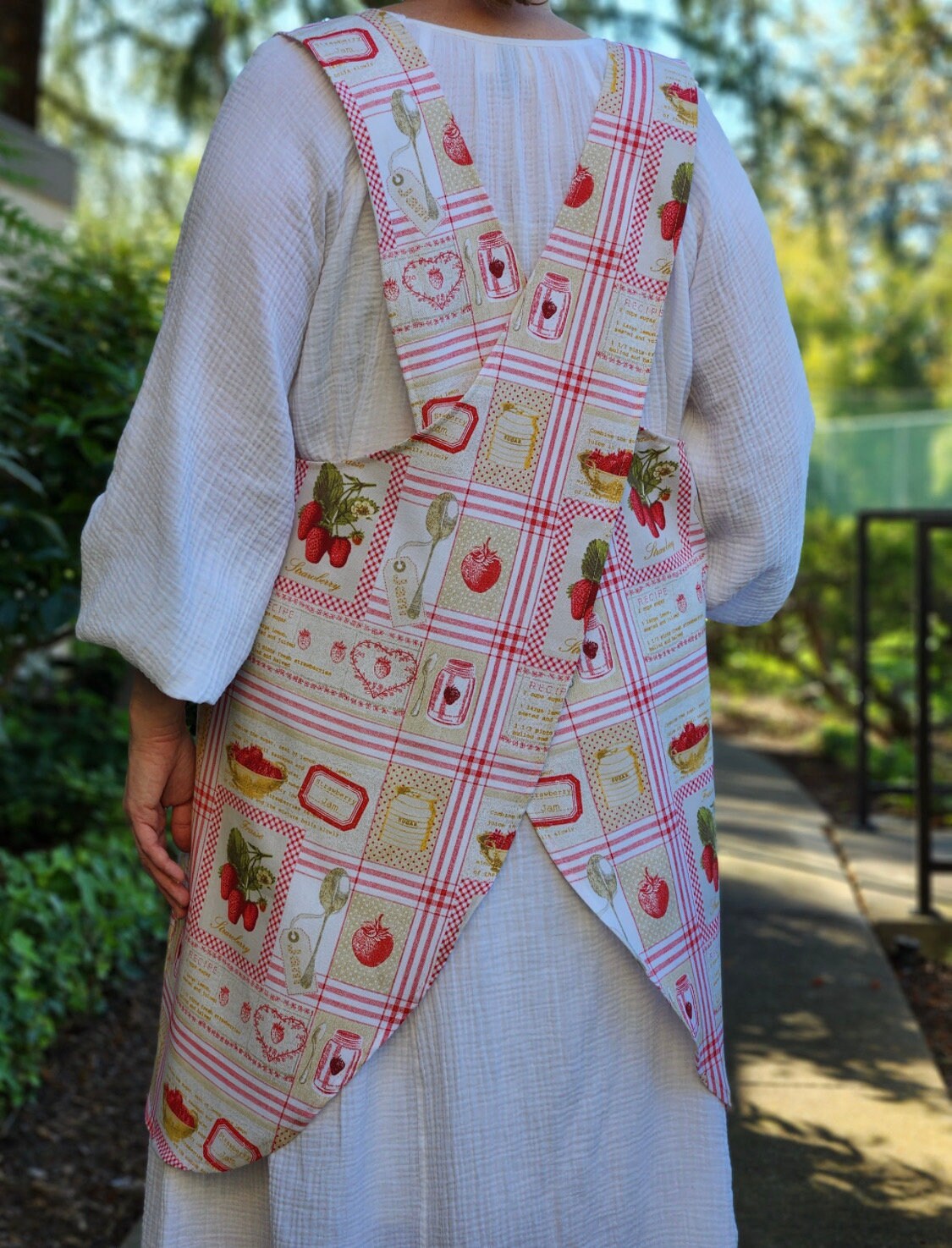 Strawberry Jam Cross Back Slip-on Apron - Etsy