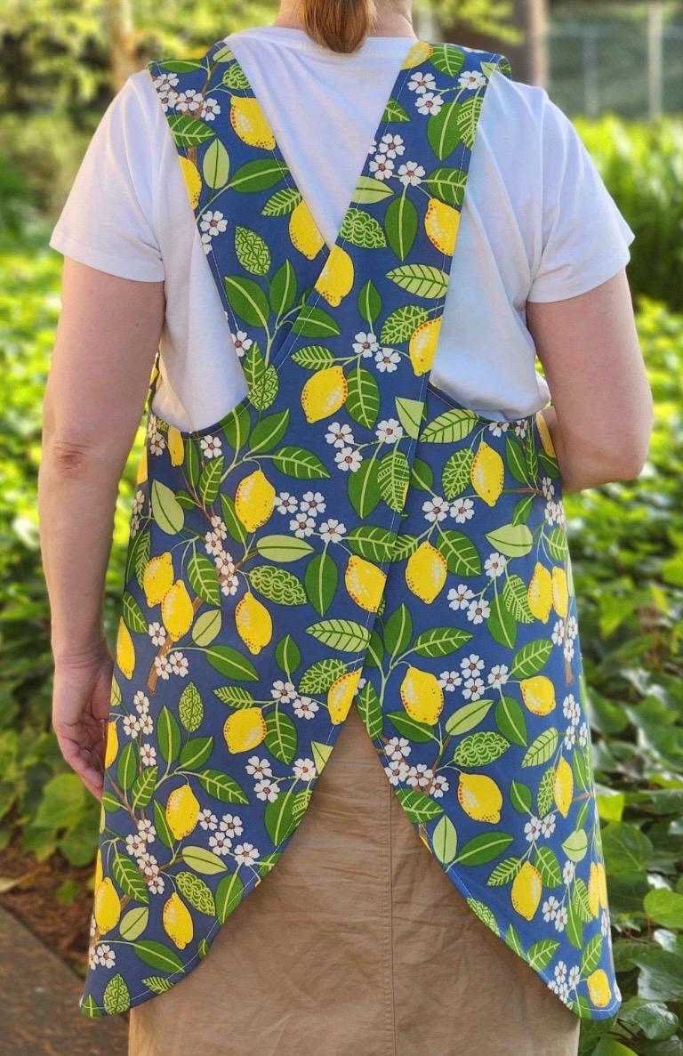Lemon Tree Cross Back Slip-on Apron - Etsy