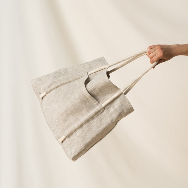 Linen Shoulder Bag - Etsy