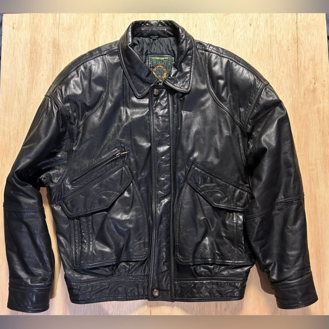 Vintage Winlit 1969 Genuine Leather Bomber Jacket Sz L - Etsy