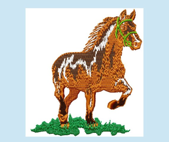 Embroidery file horse 103 x 118 mm | Etsy