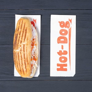 Hot Dog Wrapper Sleeves - Paper Hot Dog Bags - Compostable Packing ...