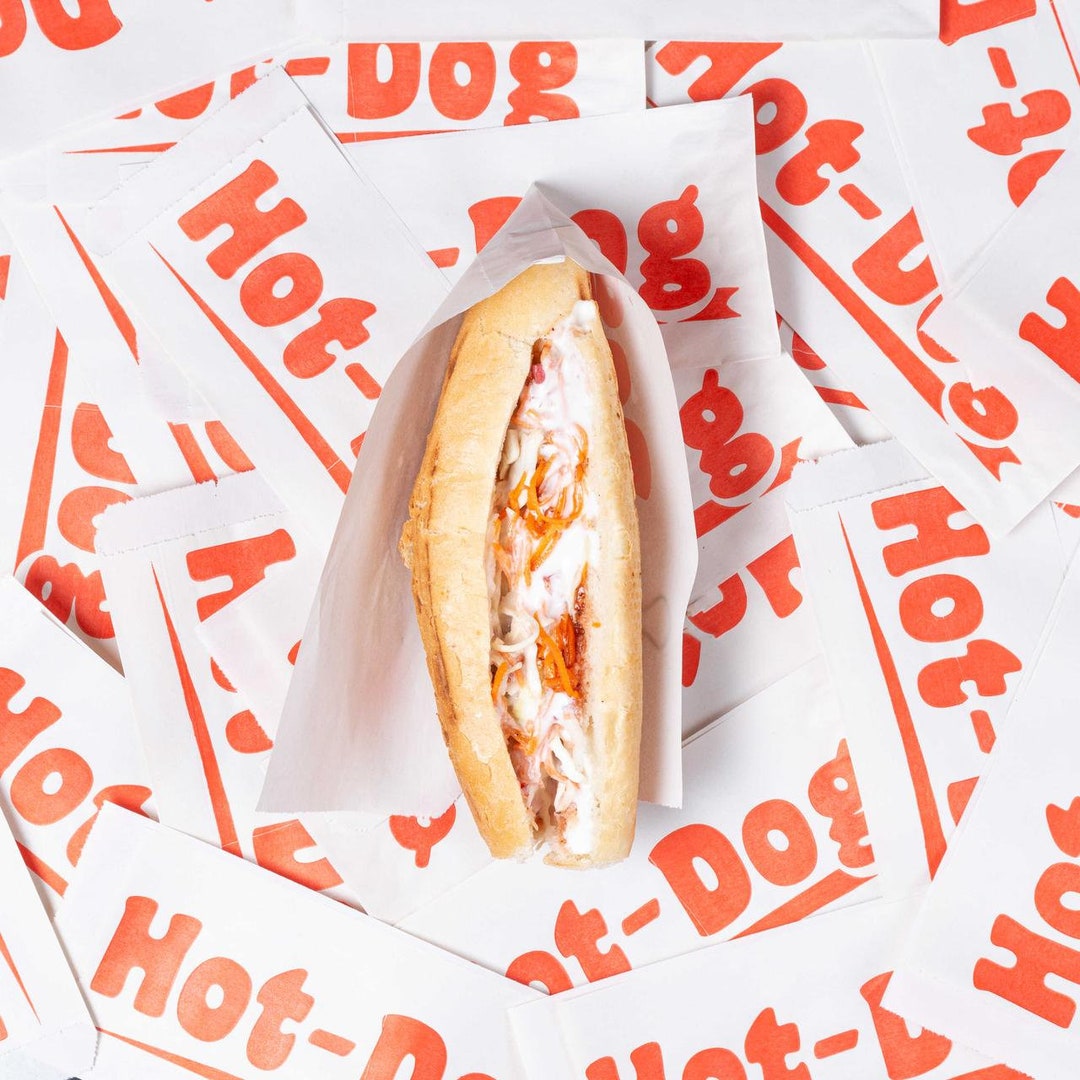 Hot Dog Wrapper Sleeves - Paper Hot Dog Bags - Compostable Packing ...