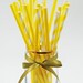 Yellow White Striped Paper Straw 50 Pcs Yellow Straw Drinking Paper ...