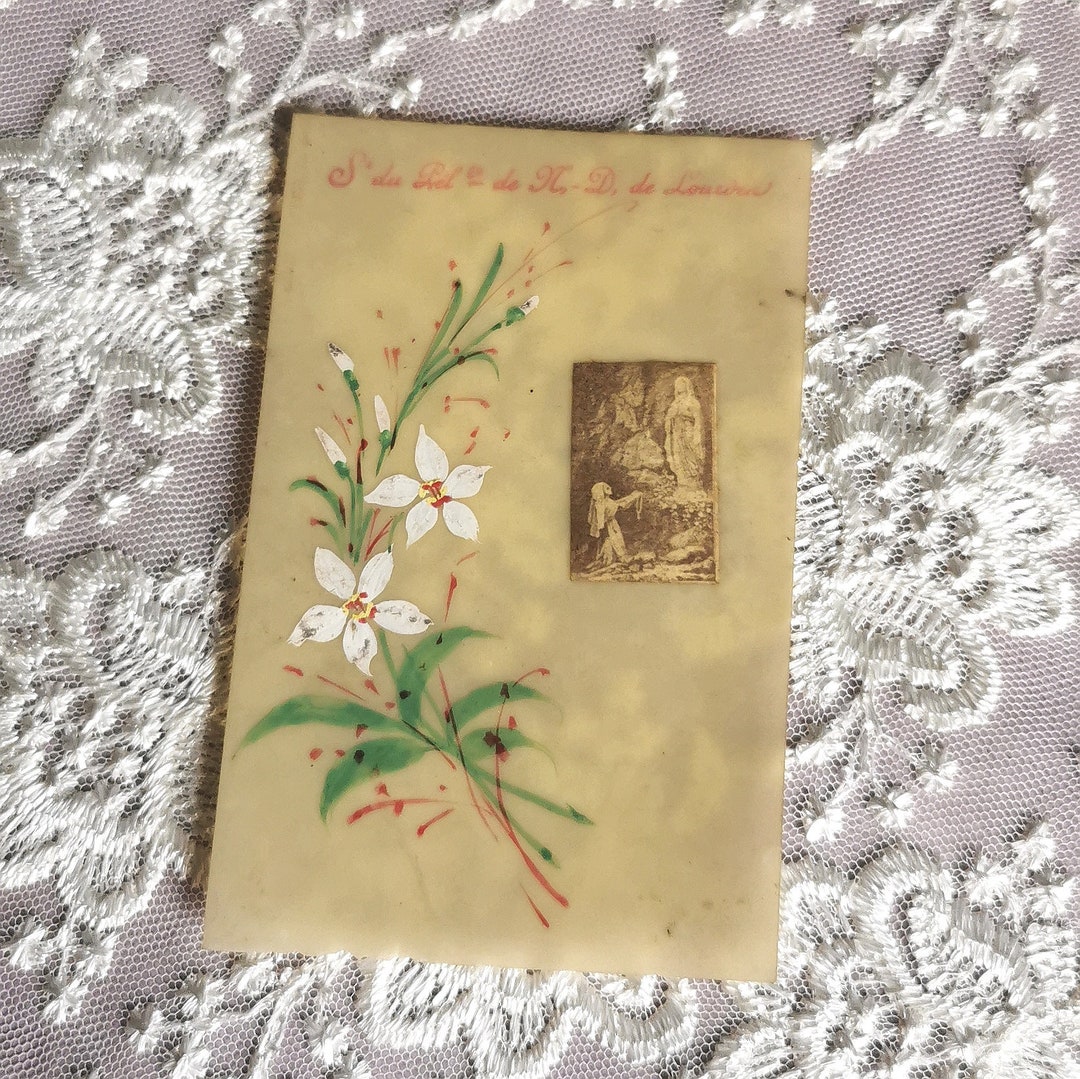 Rare, Old Pious Card, Lourdes, 1900s, France, Old Paper, Catholic ...