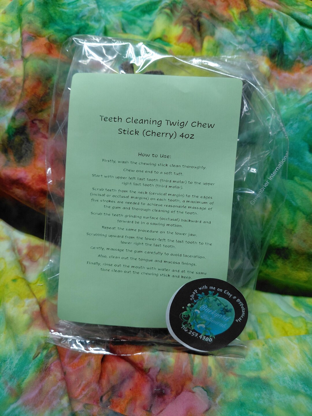 Cherry Teeth Cleaning Twig / Chew Stick – 4 Oz | Natural Herbal Oral ...