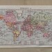 World Map 1923 | Original Picture Print From Old Encyclopedia From 1923 ...
