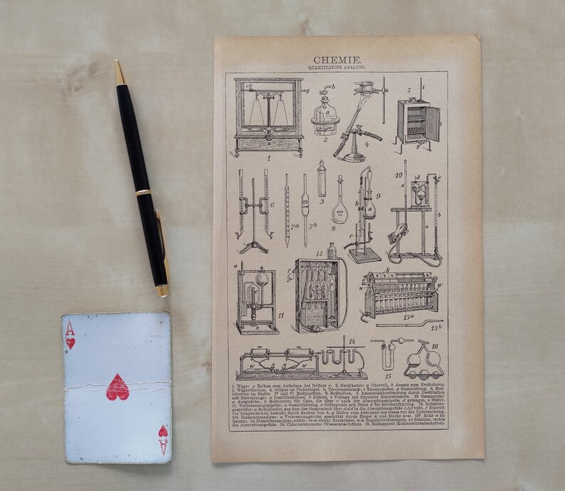 Chemistry 1923 | Original Picture Print From Old Encyclopedia From 1923 ...