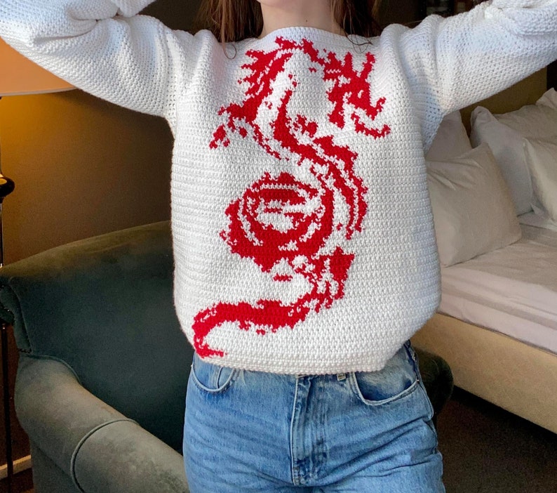 Heart of Fire Sweater - Crochet Pattern - Etsy