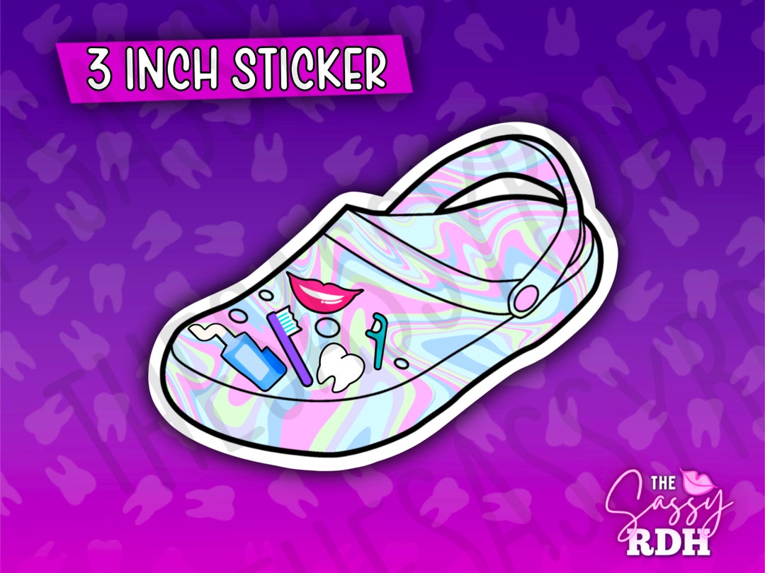 Dental Sticker Dental Clog Sticker Dental Hygienist Hygiene Dental ...