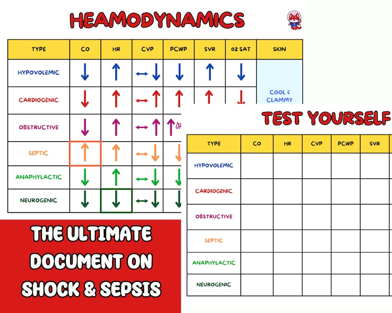 Shock Sepsis Guide: Interactive PDF, 50 Detailed Pages on Shock ...