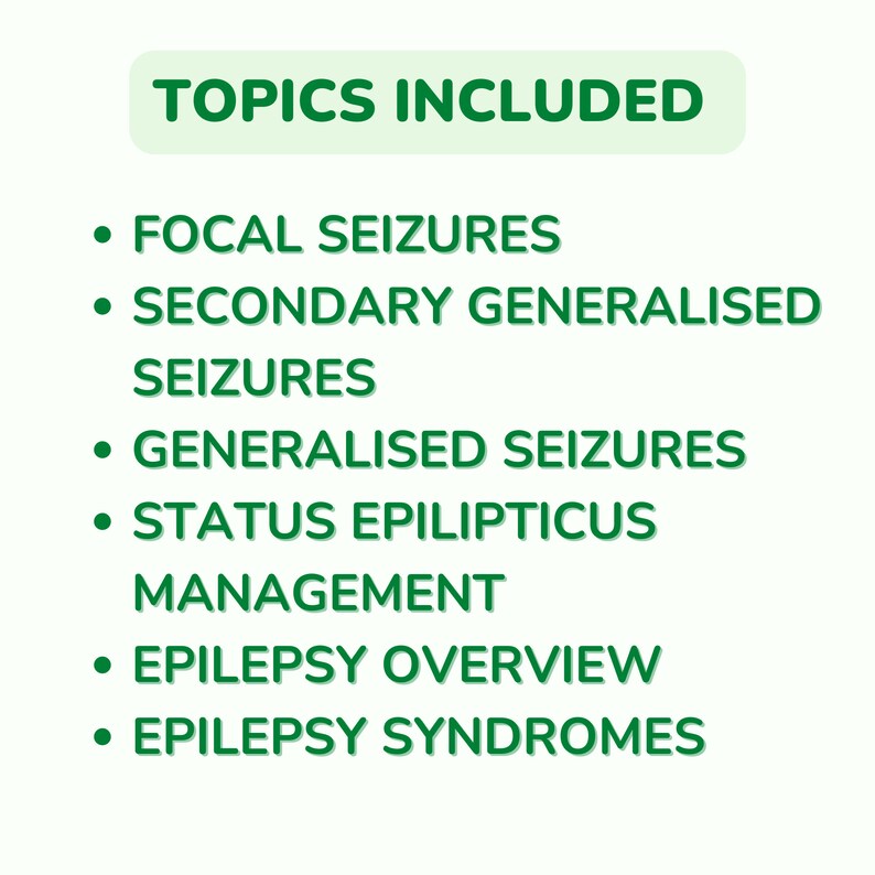 SIEZURES & EPILPEPSY PDF for Medical + Nursing Students. Ultimate Guide ...