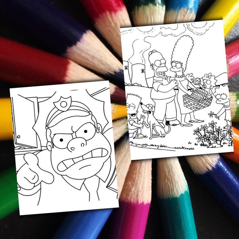 70 THE SIMPSONS Color Pages. the Simpsons Coloring Book Fo Kid ...