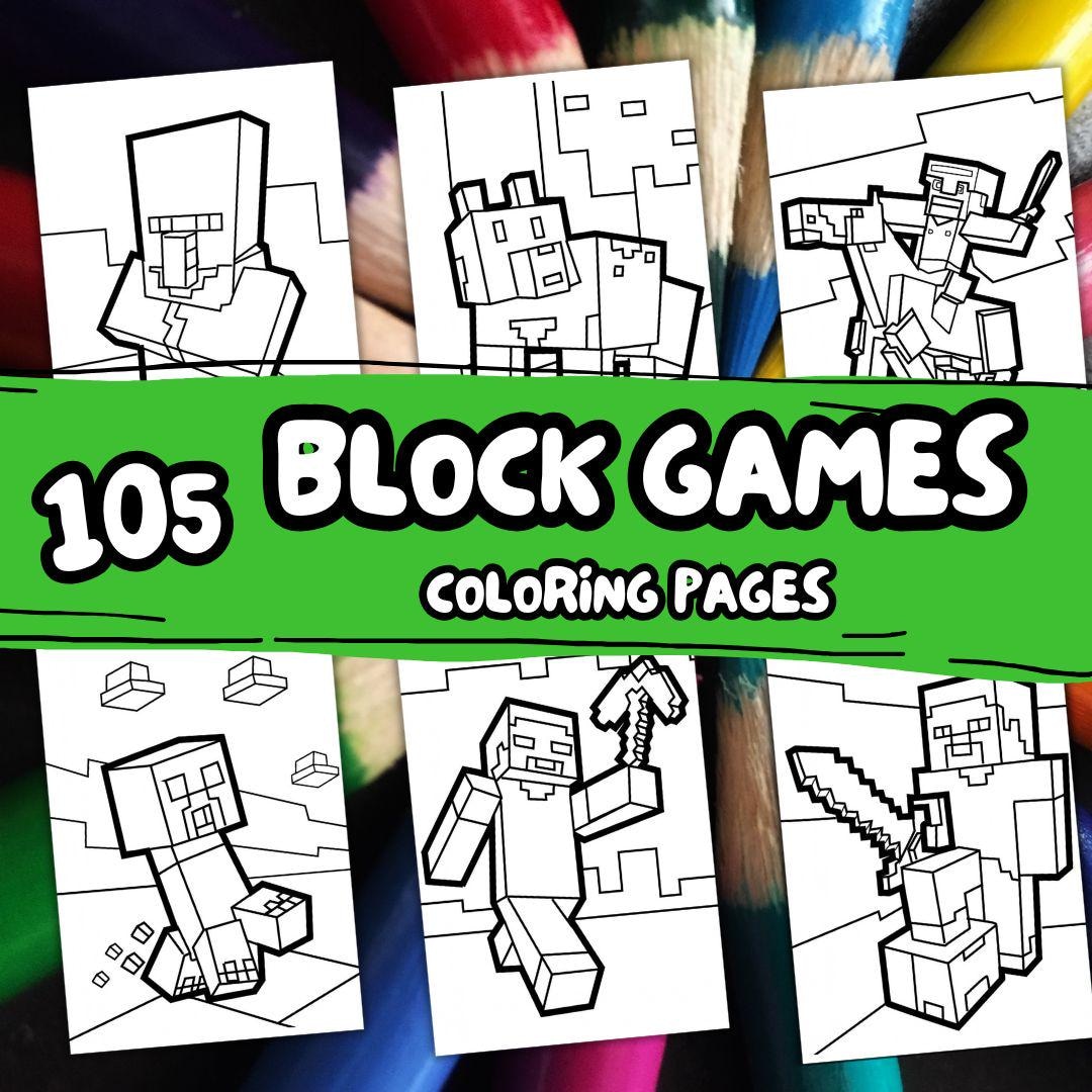 105 Video Game Coloring Page, Kids Cartoon Characters Coloring Sheets ...