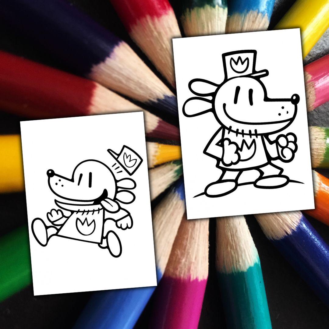 75 Dog Man Coloring Page, Kids Cartoon Characters Coloring Sheets ...