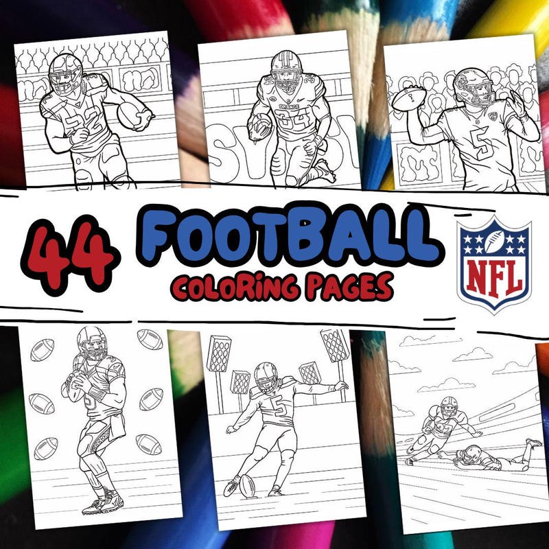 Coloring Book Nfl - Etsy