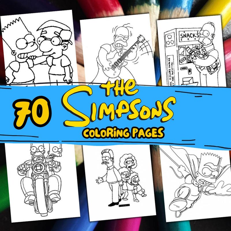 Simpsons Coloring - Etsy UK