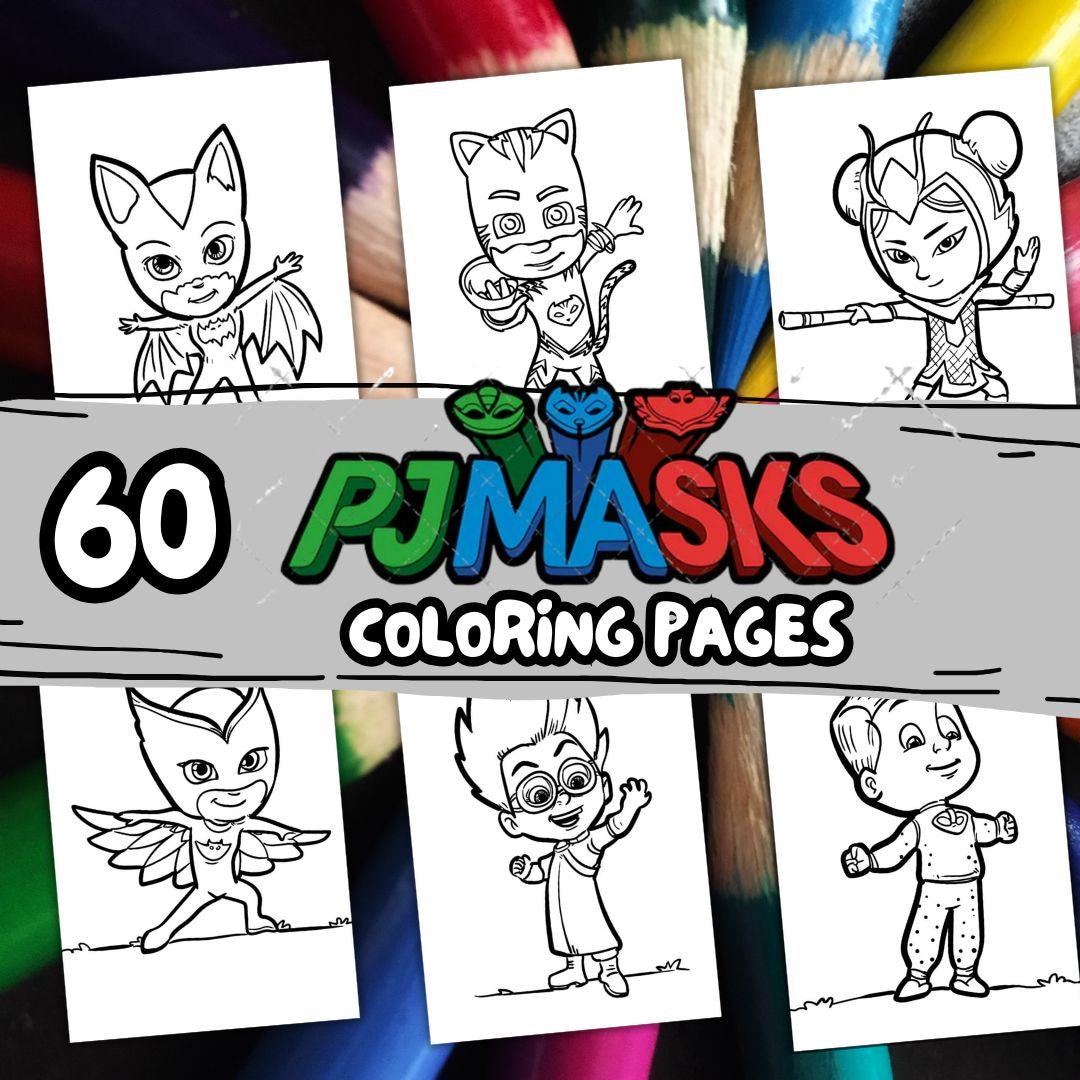 60 Coloring Pages for Kids, Kids Cartoon Characters Coloring Sheets ...