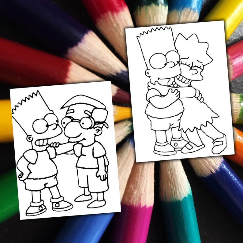 70 THE SIMPSONS Color Pages. the Simpsons Coloring Book Fo Kid ...