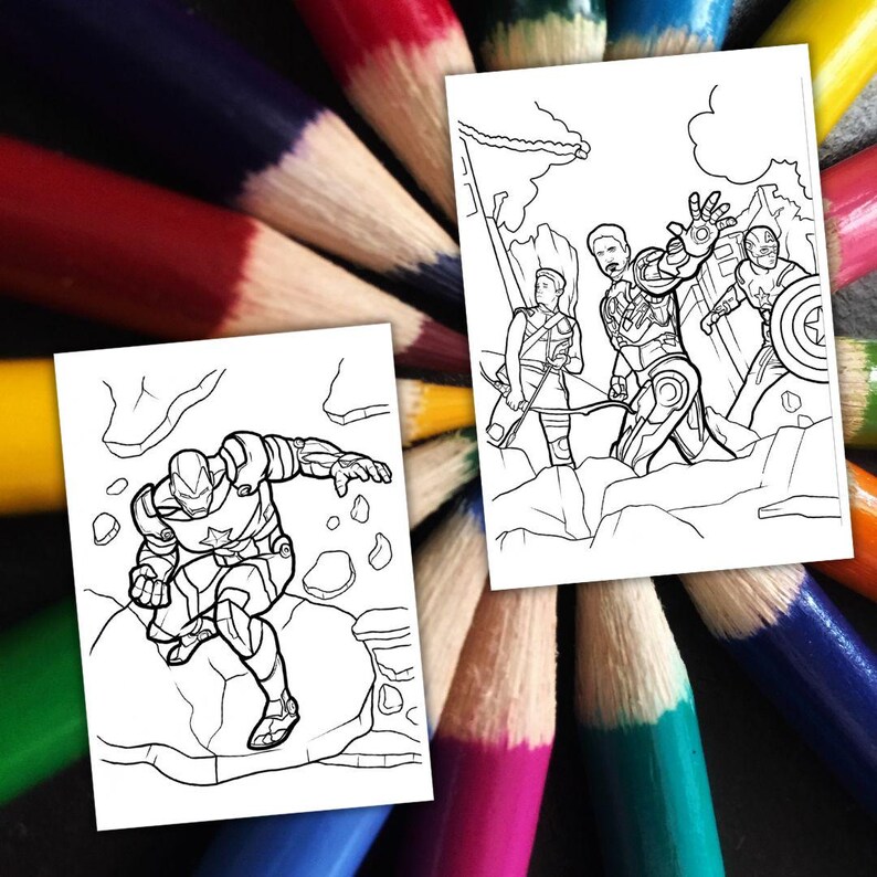 100 SUPERHERO Coloring Pages, A4 Format Coloring Book for Kids, Kid ...