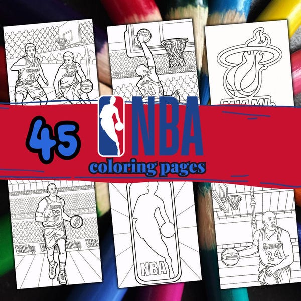 Nba Coloring - Etsy
