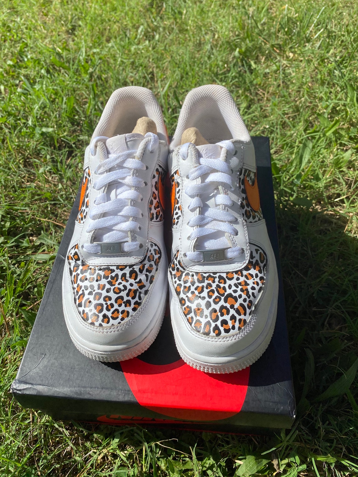 Custom Nike Air Force 1 '07 Low Cheetah Print | Etsy
