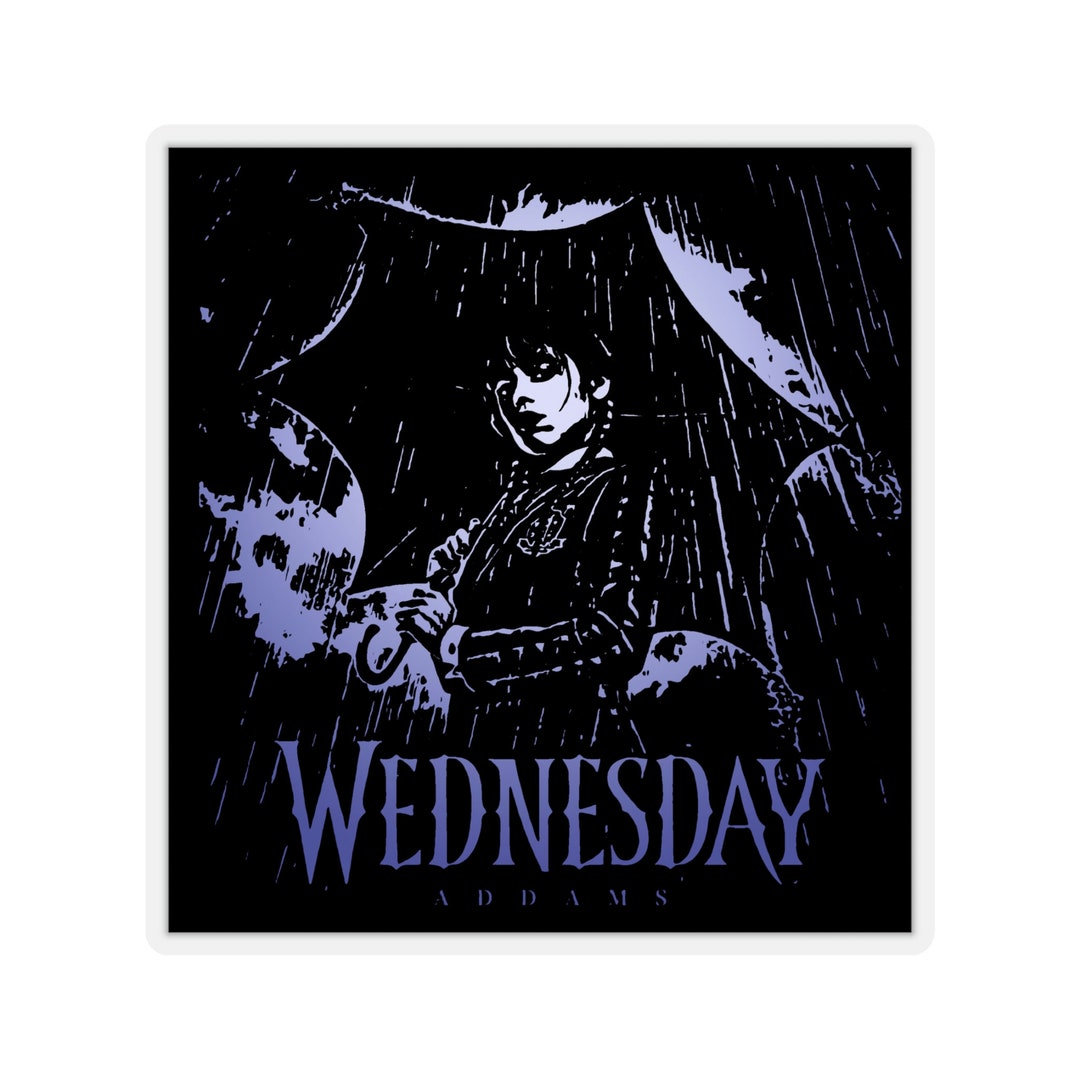 Wednesday Addams Purple Graphic Sticker - Etsy