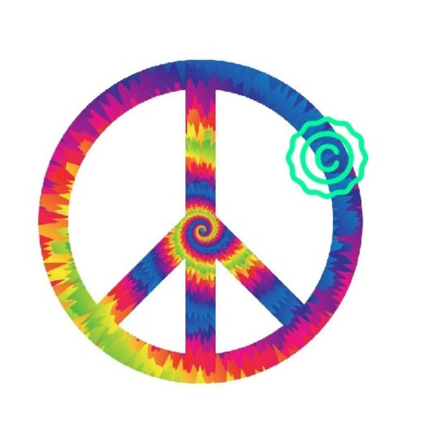 Tie Dye Peace Sign - Etsy