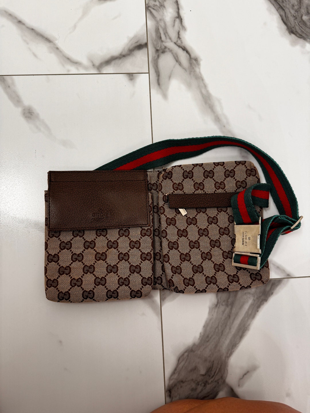 Authentic Vintage Gucci Belt Bag Women’s Unisex Belt Bag Canvas Belt ...