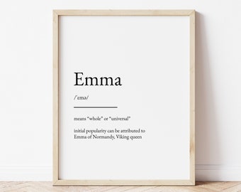 Emma Name Wall Art - Etsy UK