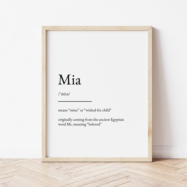 Name Meaning Art - Etsy