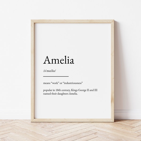 Name Amelia - Etsy