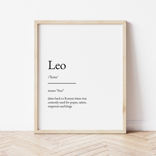 Name Poster Leo - Etsy