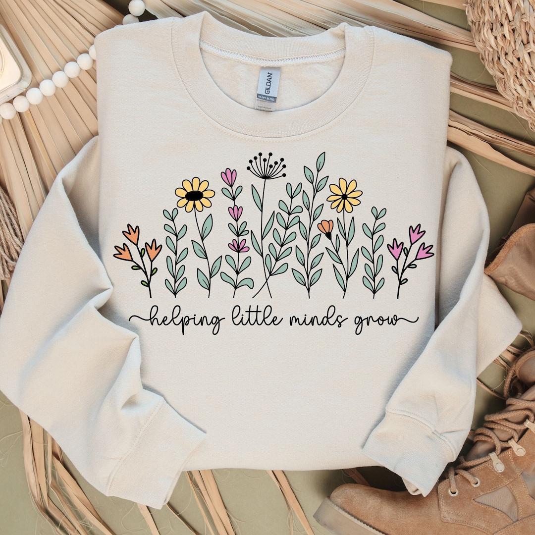 Teacher Wildflowers PNG, Helping Little Minds Grow PNG, Teacher Boho ...