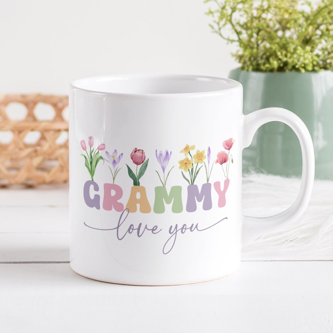 I Love You Grammy Mug, Floral Design, Sublimation PNG (digital Download ...