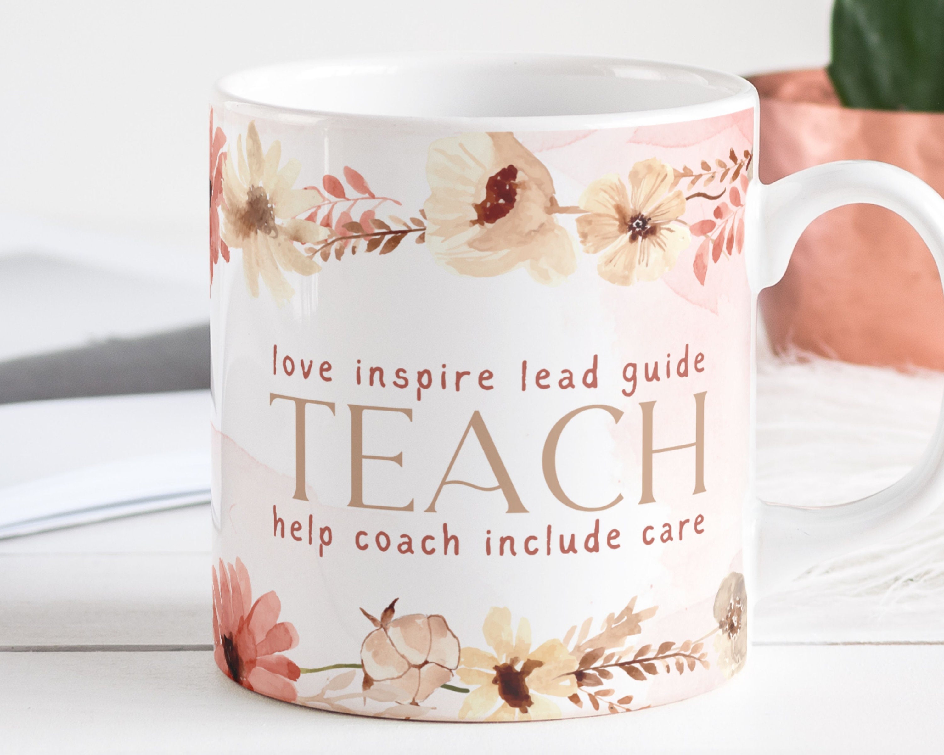 Floral Teacher Mug Design PNG, Sublimation File (digital Download) - Etsy