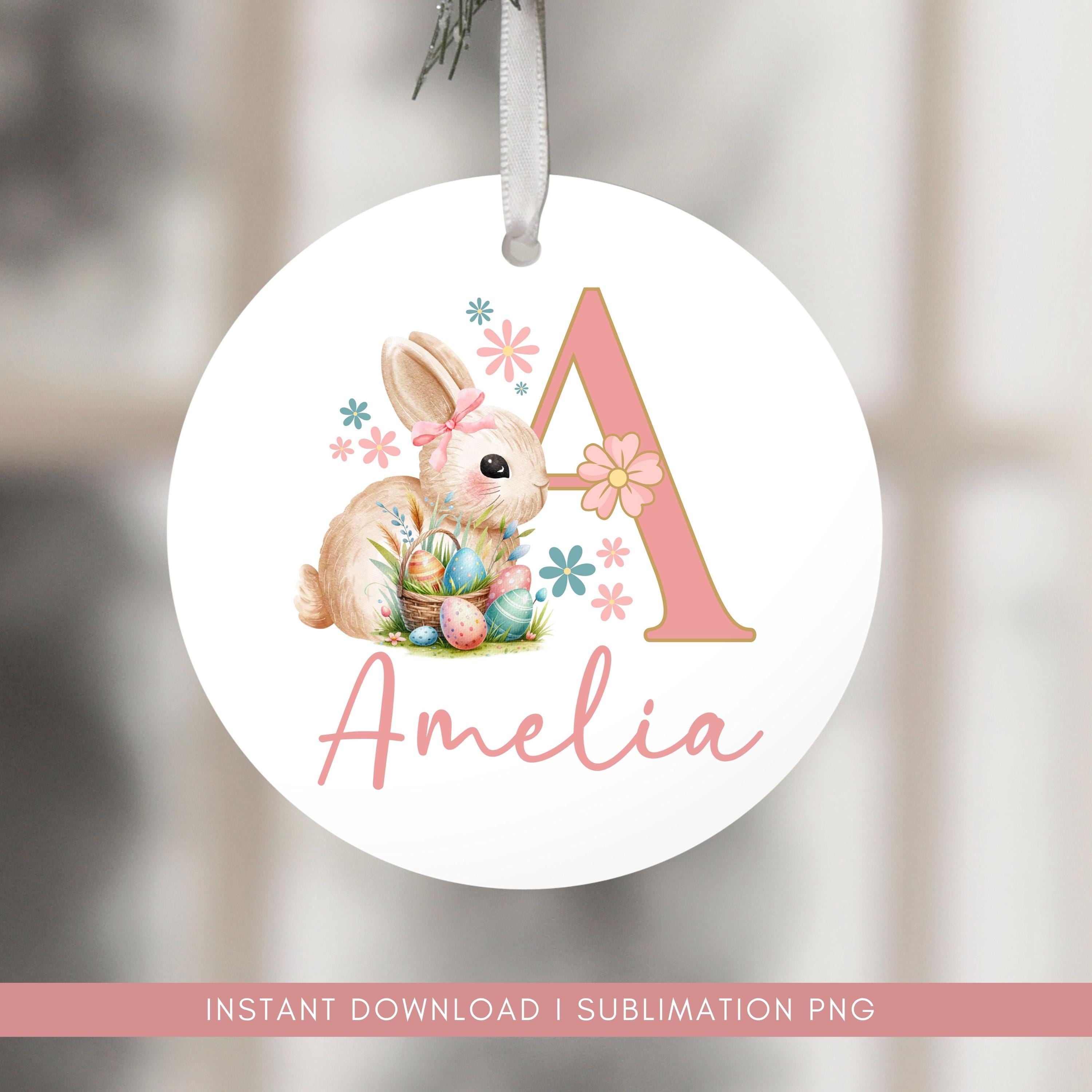 Easter Alphabet PNG, Bunny Initial Letter PNG, Personalized Letters ...