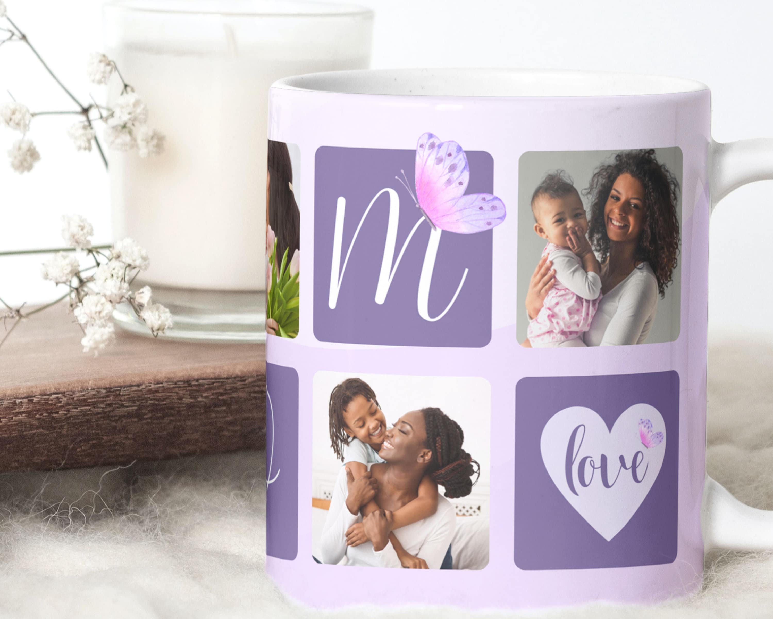 Love MOM Photo Grid Mug Design. Mother Sublimation Digital - Etsy