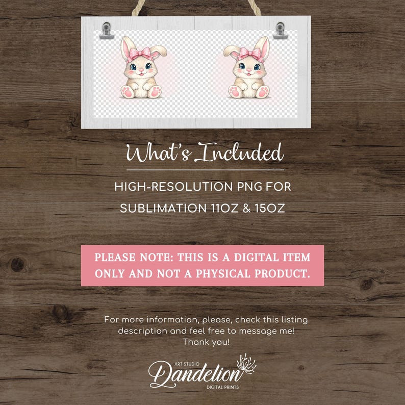 Easter Bunny PNG Mug Design, Customizable Name Sublimation File ...