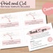 Print Ready, Instant Access Thank You for Your Order Card Template ...