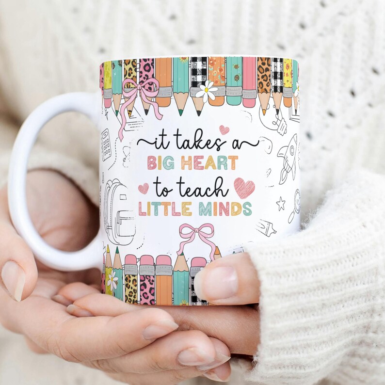 Teacher Mug Wrap, Pencil Name Frame PNG Mug, School Sublimation ...