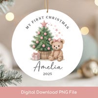 My 1st Christmas Clipart, Baby First Christmas Clipart, Christmas ...