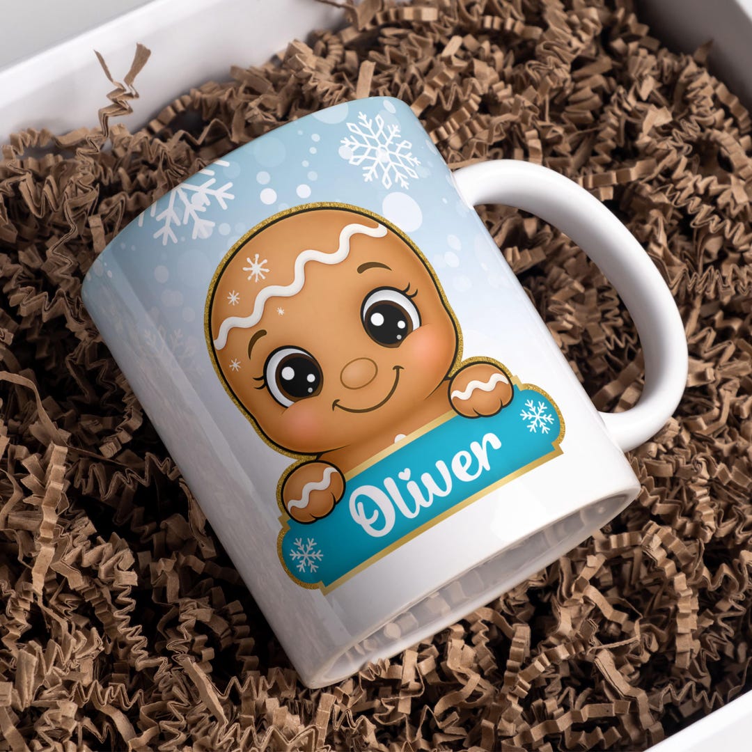 Digital Design PNG Mug, Xmas Kids Custom Name PNG Mug, Christmas ...
