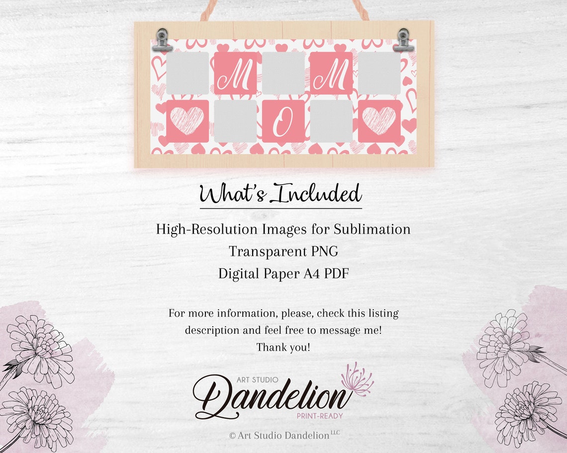 MOM Mug PNG Photo Grid Mug Design. Mother Sublimation Digital Paper ...