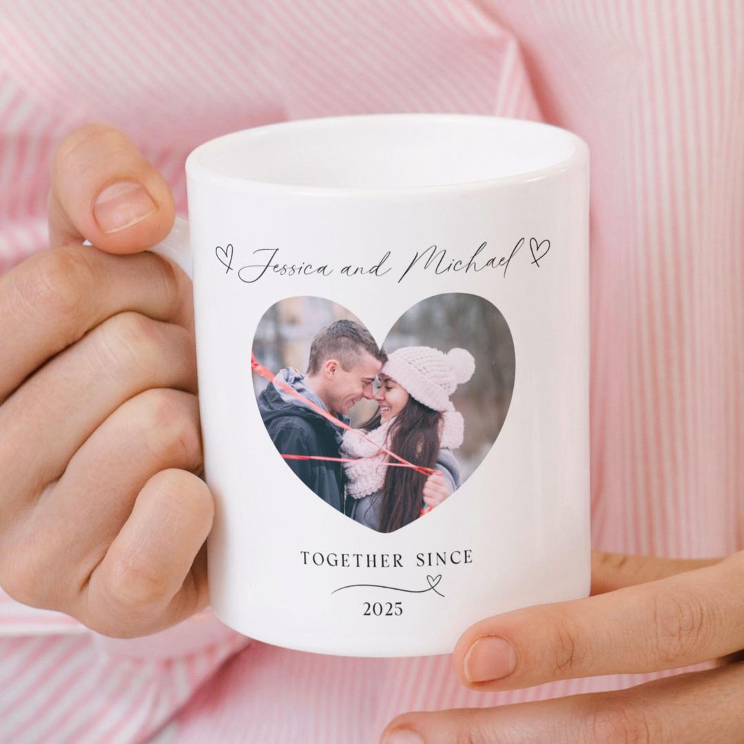 Love Photo Mug PNG, Valentine's Day Sublimation, Heart Photo Frame Mug ...